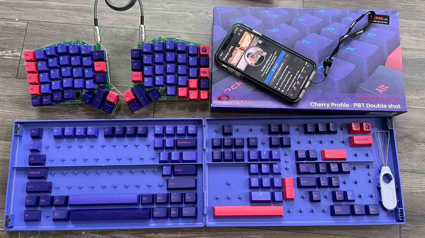 AKKO Keycap set - NEON (PBT Double-Shot/Cherry profile/157 nút) - AKKO Gear