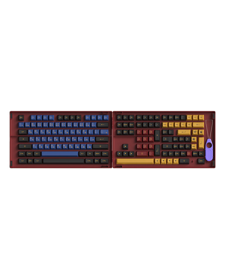 AKKO Keycap set - Red & Blue Samurai (PBT Double-Shot/ASA profile/226 ...