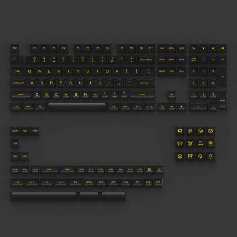 AKKO Keycap set - Black (PC / ASA-Clear profile / 155 nút) - AKKO Gear
