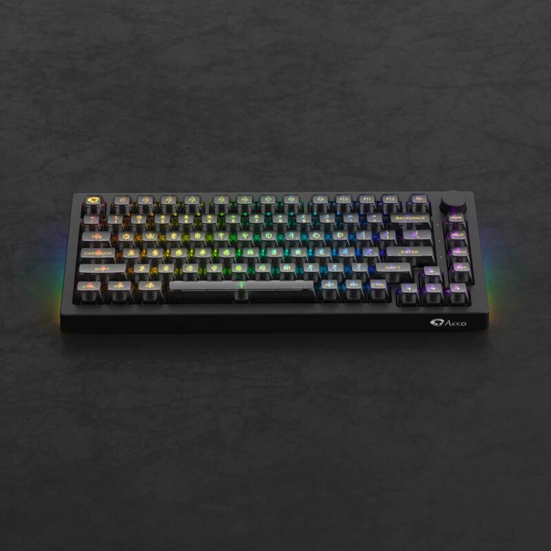 AKKO Clear Keycaps Set v2 - Black (PC / ASA profile / 155 nút) - AKKO Gear
