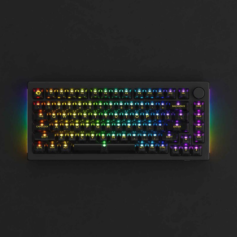 AKKO Clear Keycaps Set v2 - Black (PC / ASA profile / 155 nút) - AKKO Gear