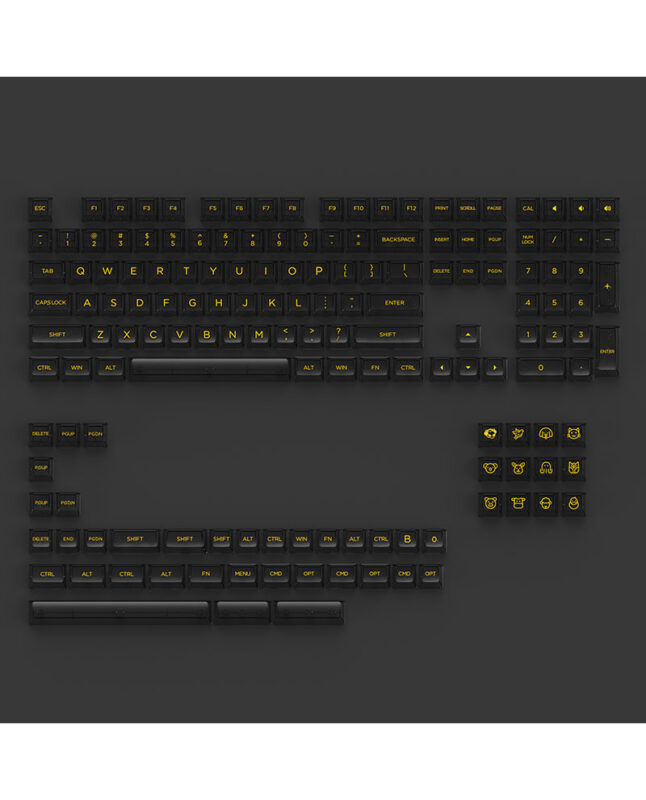AKKO Keycap set - Black (PC / ASA-Clear profile / 155 nút) - AKKO Gear