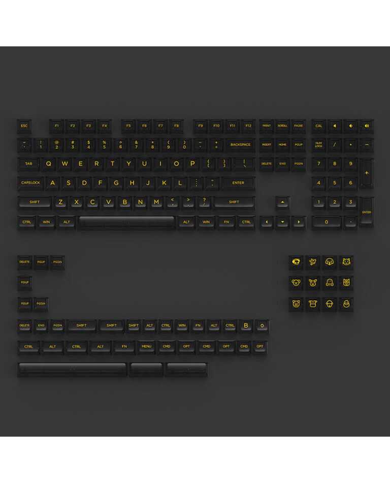 AKKO Keycap set - Black (PC / ASA-Clear profile / 155 nút) - AKKO Gear