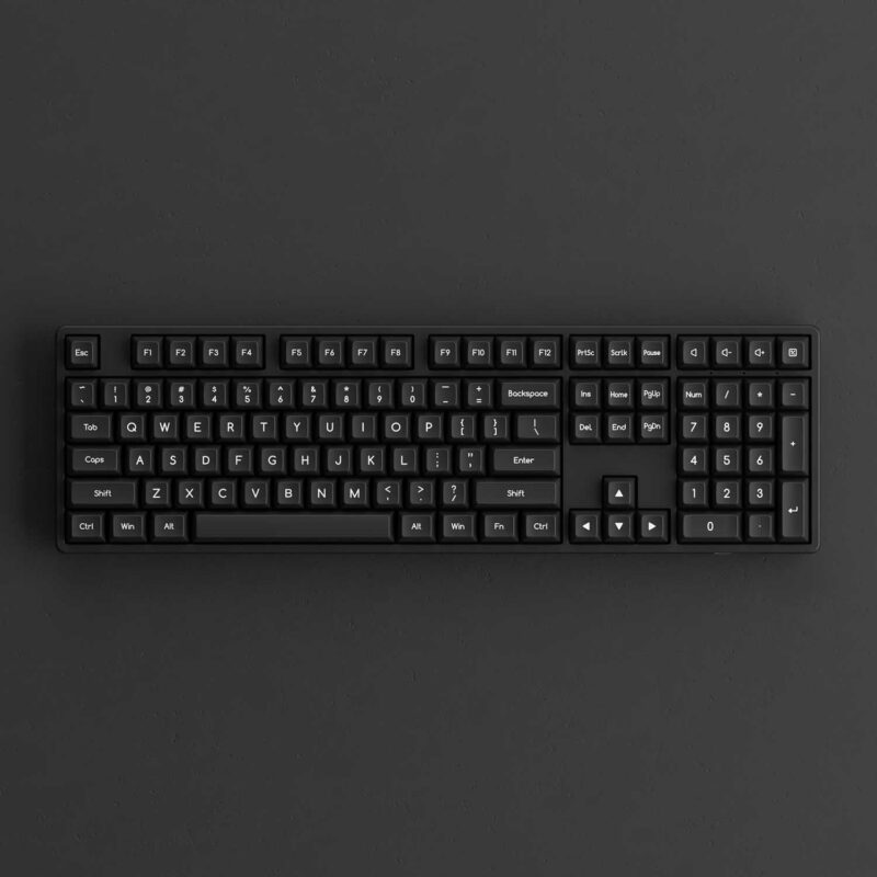 AKKO Keycap Set - White on Black WoB (ABS Double-Shot / SAL profile ...