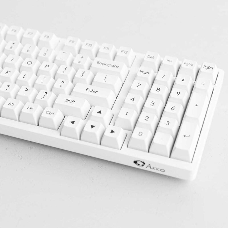 AKKO Keycap Set – Black on White BoW (ABS Double-Shot / SAL profile ...