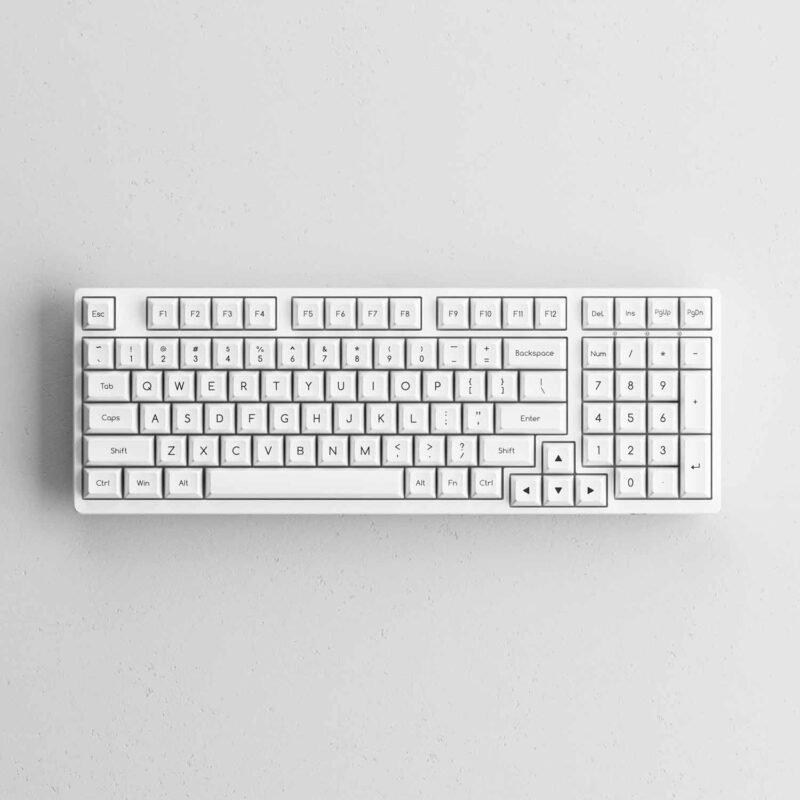 AKKO Keycap Set – Black on White BoW (ABS Double-Shot / SAL profile ...