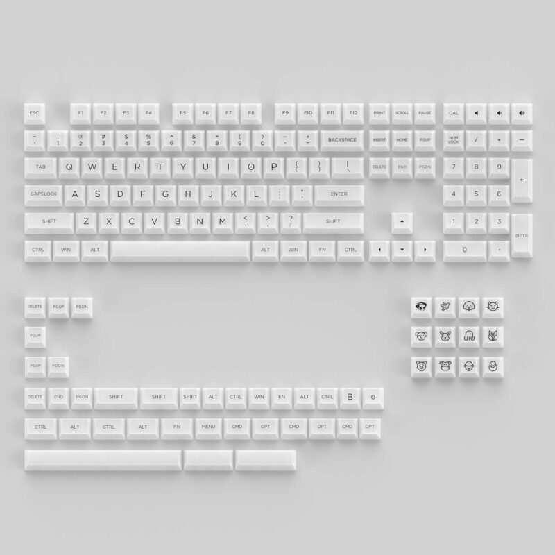 AKKO Keycap set - White (PC / ASA-Clear profile / 155 nút) - AKKO Gear