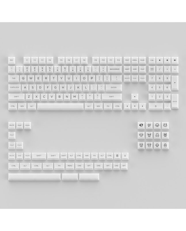 AKKO Keycap set - White (PC / ASA-Clear profile / 155 nút) - AKKO Gear