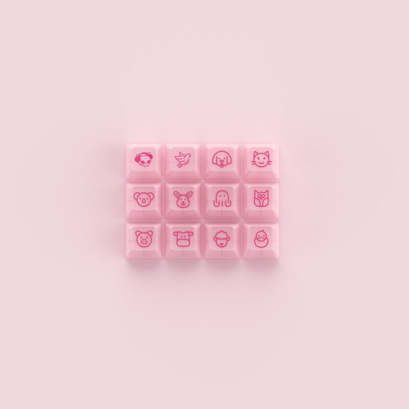 AKKO Keycap set - Pink (PC / ASA-Clear profile / 155 nút) - AKKO Gear