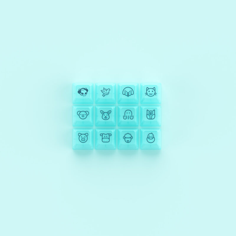 AKKO Keycap set - Tiffany Blue (PC / ASA-Clear profile / 155 nút ...