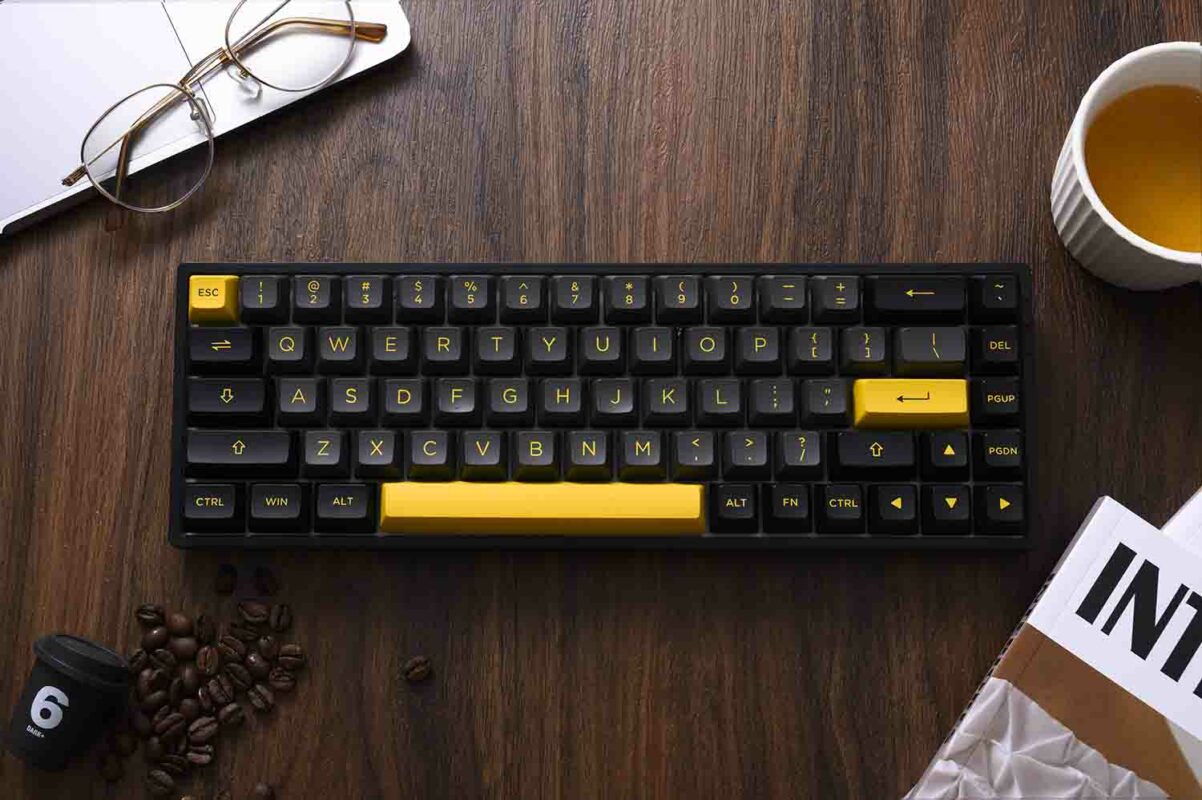 Bàn phím cơ AKKO 3068B Black&Gold (Multi-modes / Hotswap / Foam tiêu âm ...