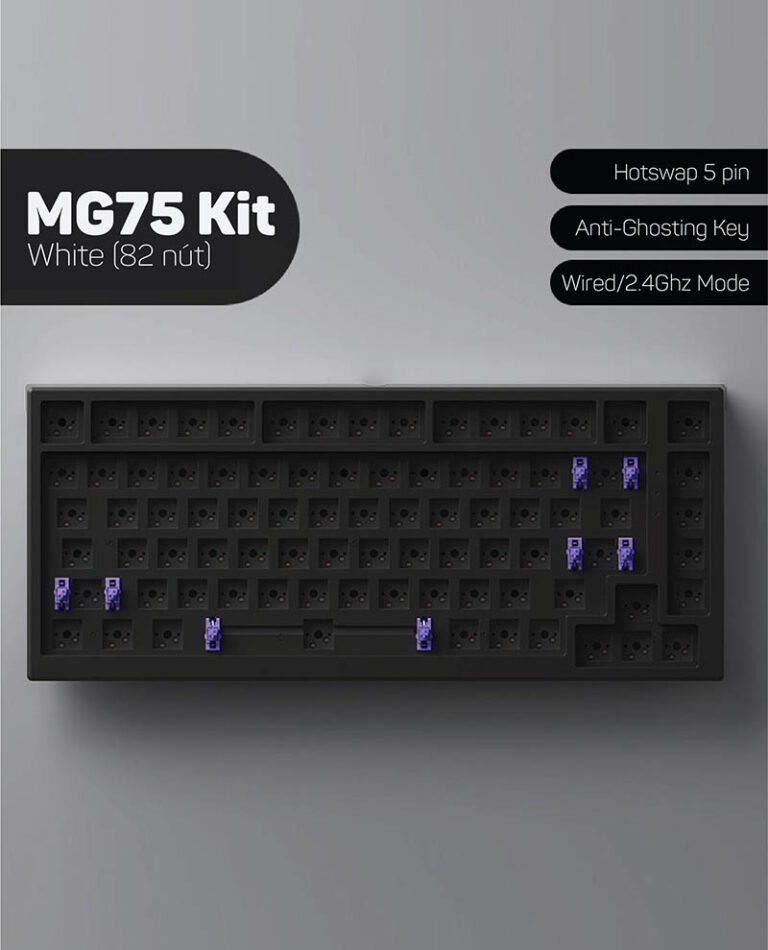 KIT bàn phím cơ MonsGeek MG75 Black (Dual Mode / Hotswap 5 pin) - AKKO Gear