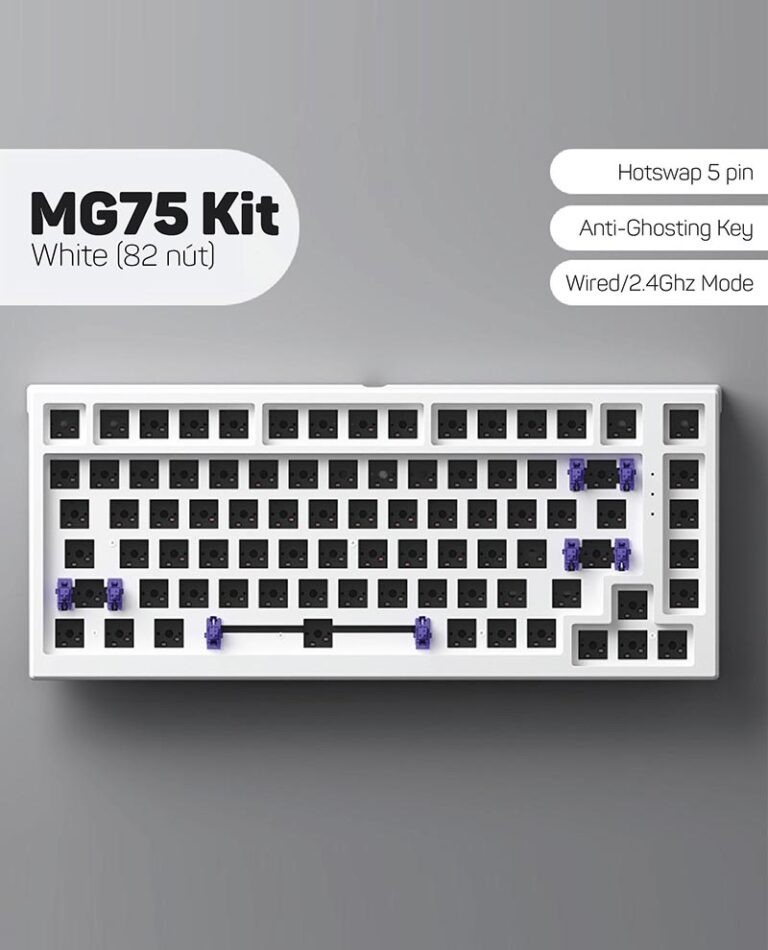 KIT bàn phím cơ MonsGeek MG75 White (Dual Mode / Hotswap 5 pin) - AKKO Gear