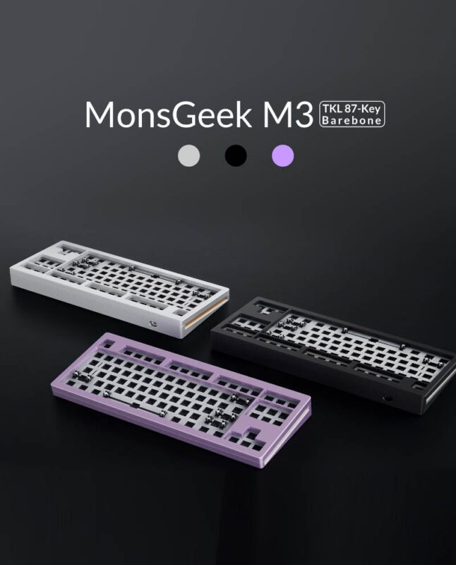 Kit bàn phím cơ MonsGeek M3 QMK (Full Nhôm - Mạch xuôi - QMK / VIA - PCB Stab) - AKKO Gear