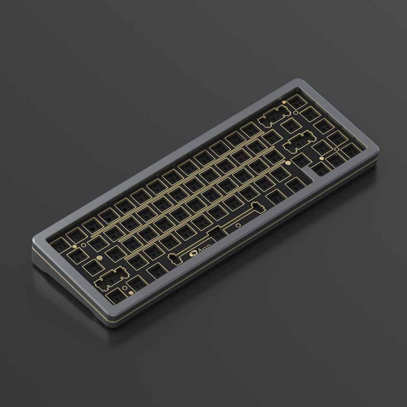 KIT bàn phím AKKO SPR67 - Gray (Full nhôm / Spring mount / Flex-cut / Mạch xuôi) - AKKO Gear