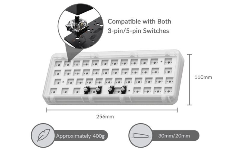 KIT bàn phím AKKO ACR TOP 40 (Hotswap / RGB / Top-mount / South-Facing ...