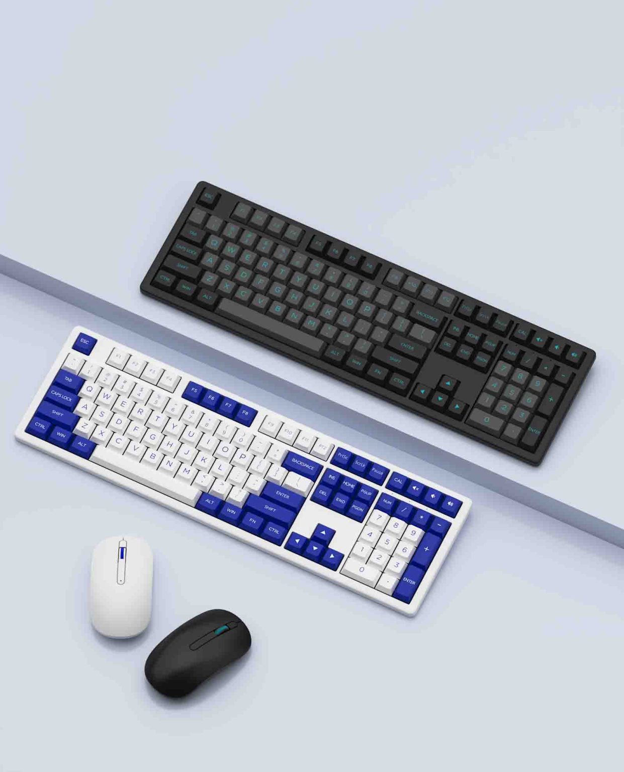 Phím chuột không dây AKKO MX108 (Bluetooth - 2.4Ghz - Black & Cyan ...