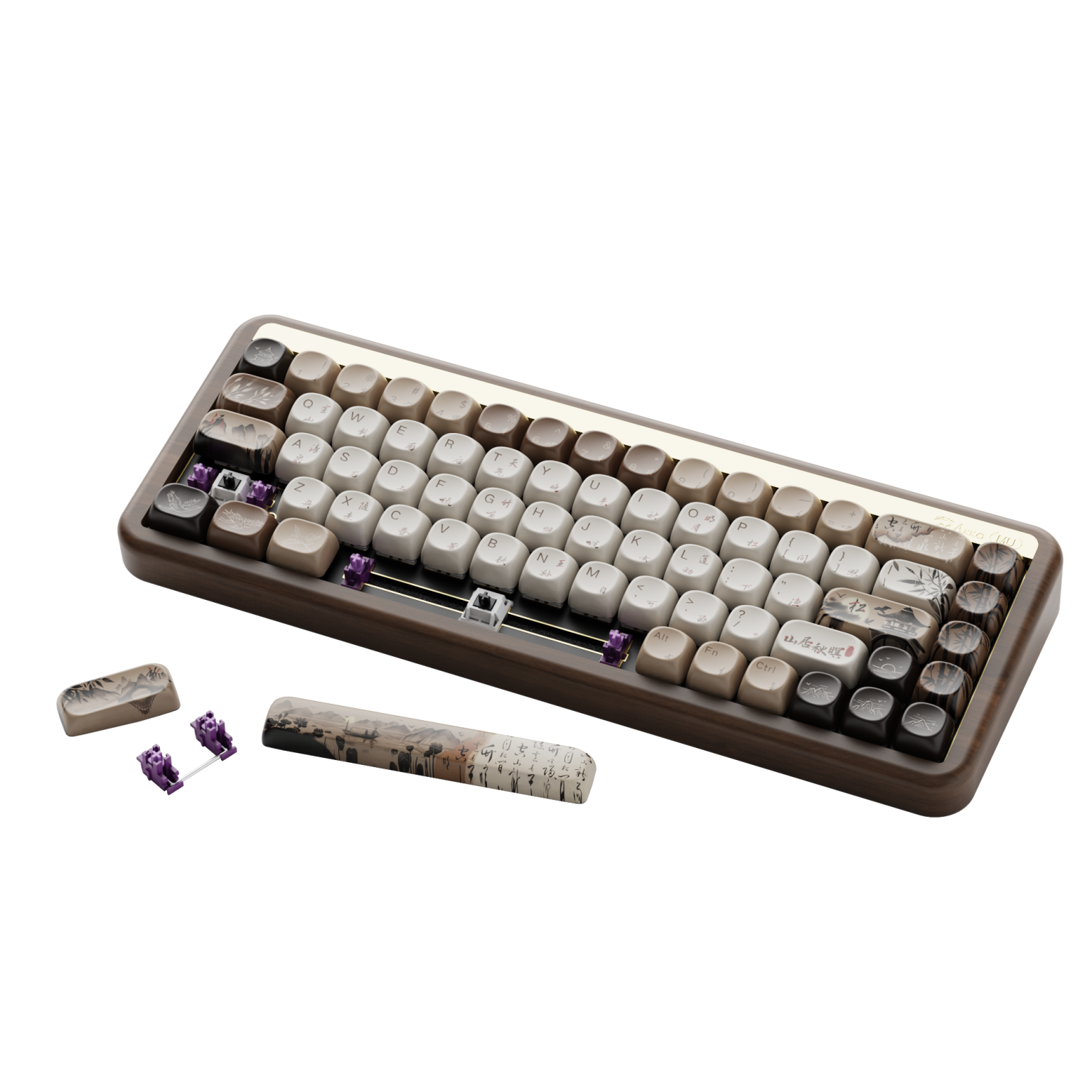 Bàn phím cơ AKKO MU01 Mountain Seclusion (Hotswap,RGB / Multi-Modes ...