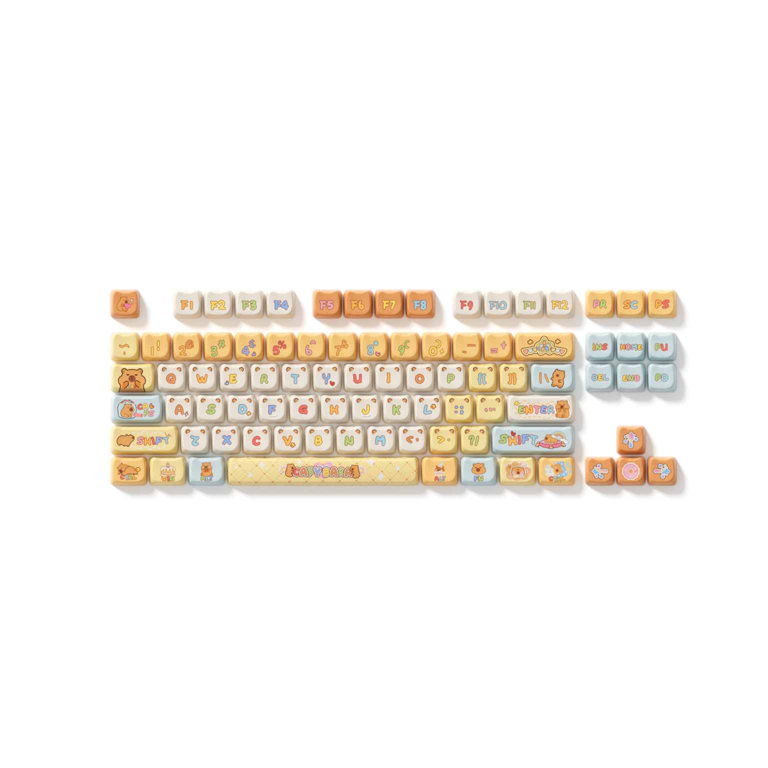 AKKO Keycap set – Capybara MAO (PBT Dye-subbed / MAO profile / 142 nút ...