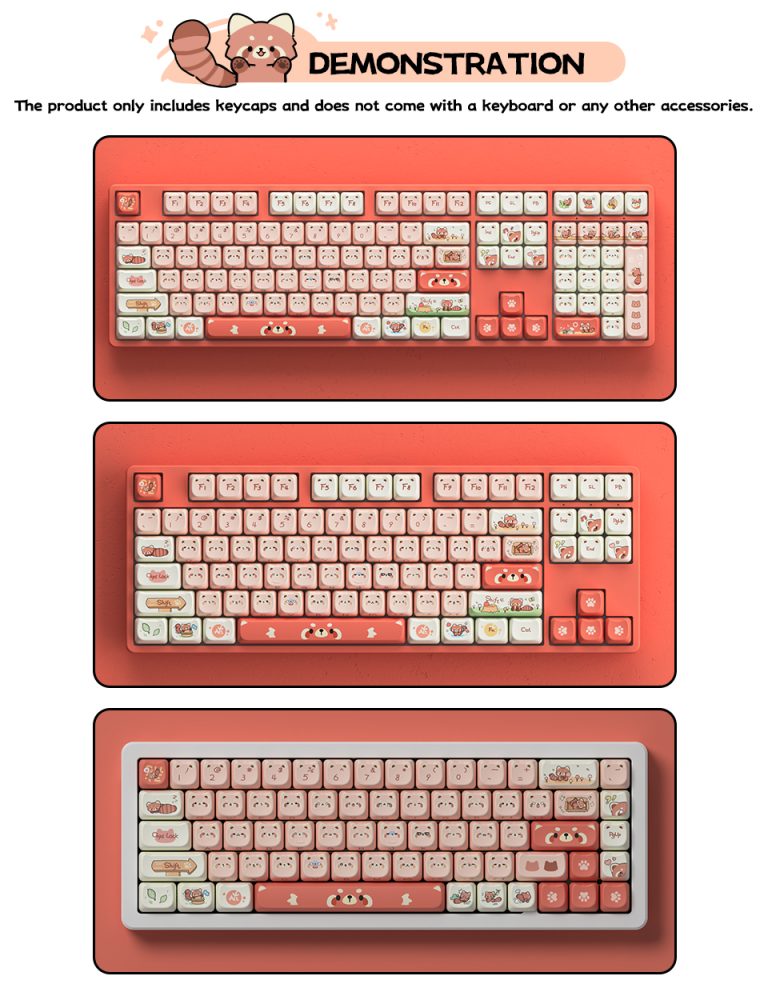 AKKO Keycap set – Raccoon MAO (PBT Dye-subbed / MAO profile / 142 nút ...