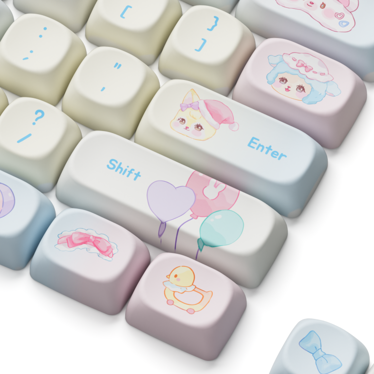 Akko Butterfly Fantasy Keycap Set (PBT Dye-subbed / MOA profile / 140 ...