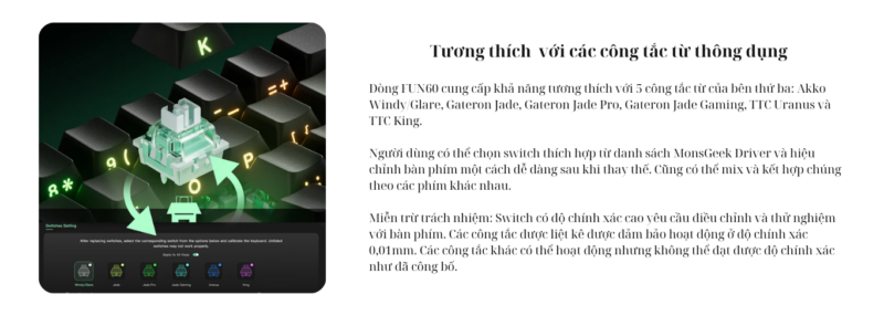 Bàn phím cơ MonsGeek FUN60 Max SP Black Glare Magnetic Switches (Tri ...